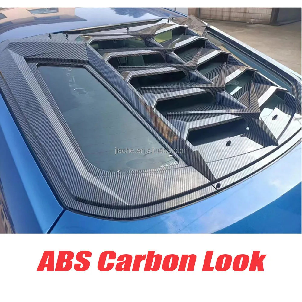 ABS Matte Black Carbon Look Gloss Black Car Decor Shutter