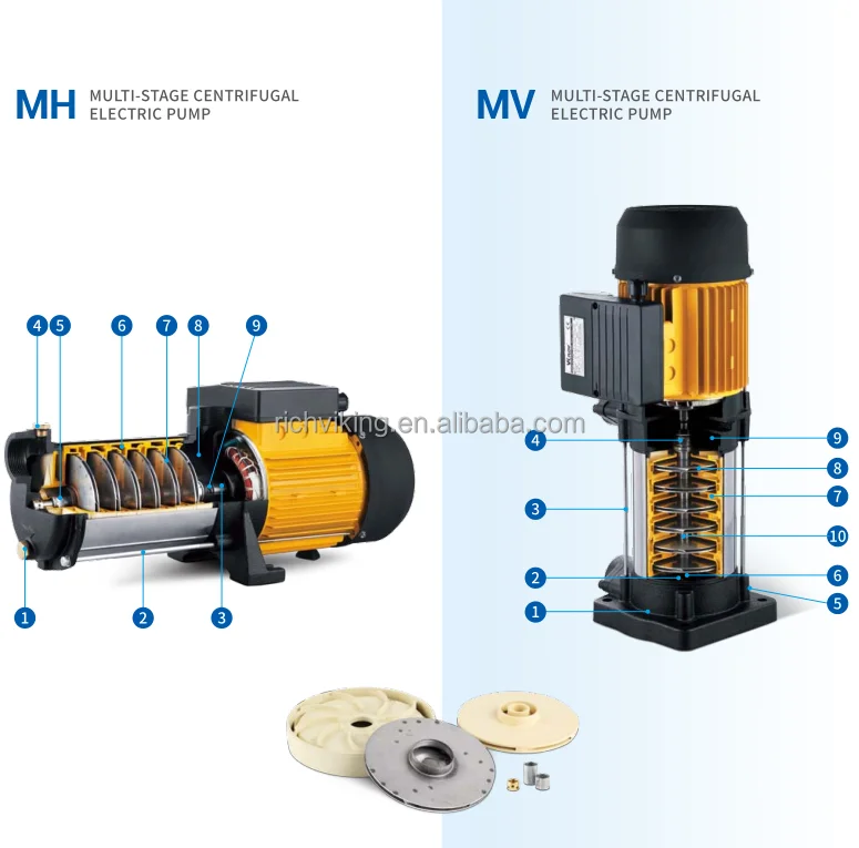 2hp High Pressure Ss304 Electronic Vertical Multi-stage Pump Mv Series - Buy Multistage Vertical ...
