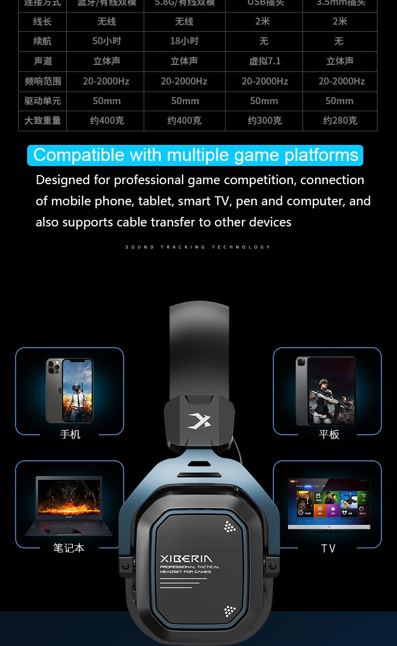 Xiberia S11 Wireless Gaming Earphones Headphones Bt5.0 With Stereo 2.4g ...