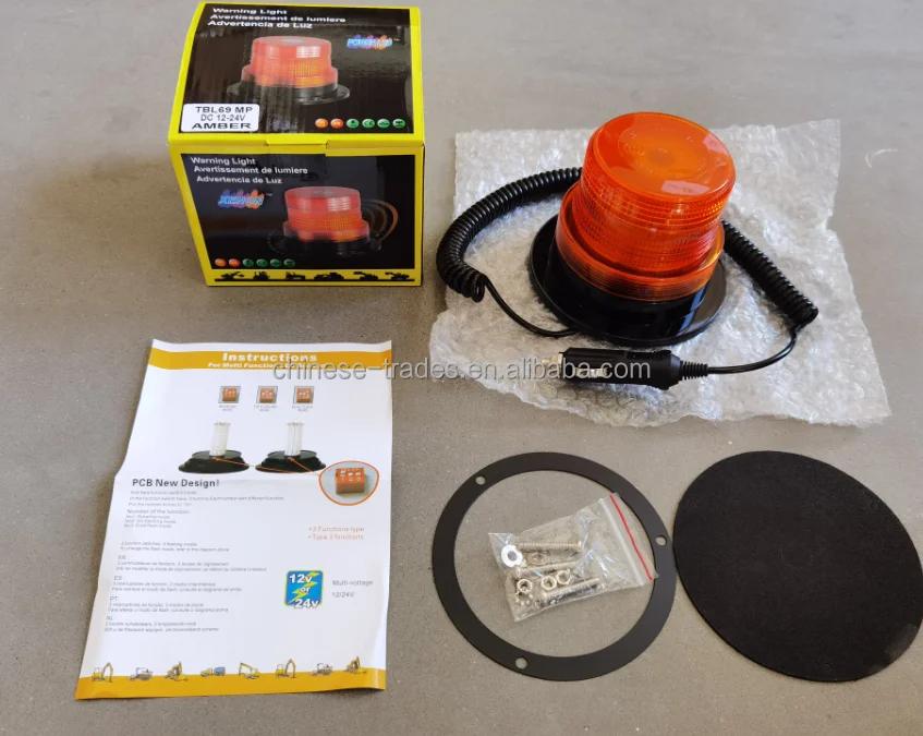 Wholesale Dc12-80v Led Warning Signal Rotary Lamp,Amber Strobe Flash ...