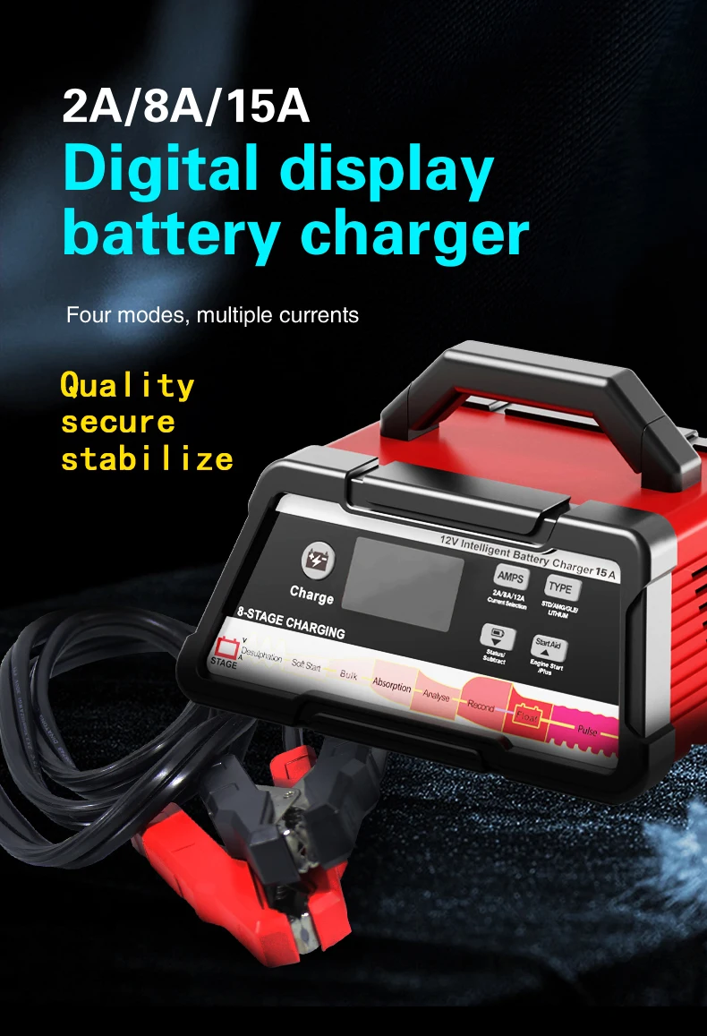 15a Lithium Battery Charger,12v 15a Smart Battery Charger,15a Lifepo4 ...