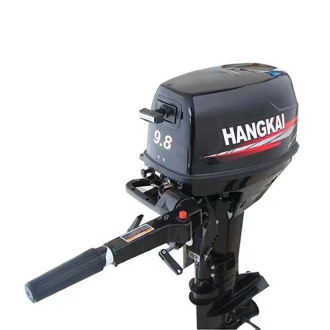 Hangkai 2 Stroke 9.8HP Outboard Motor Boat Engines Water Cooling Long or Short Shaft Boat Engine ...