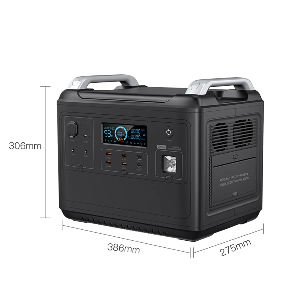 New Energy Generator Mppt Input Two-Way 2000W Quick Lifepo4 Portable ...