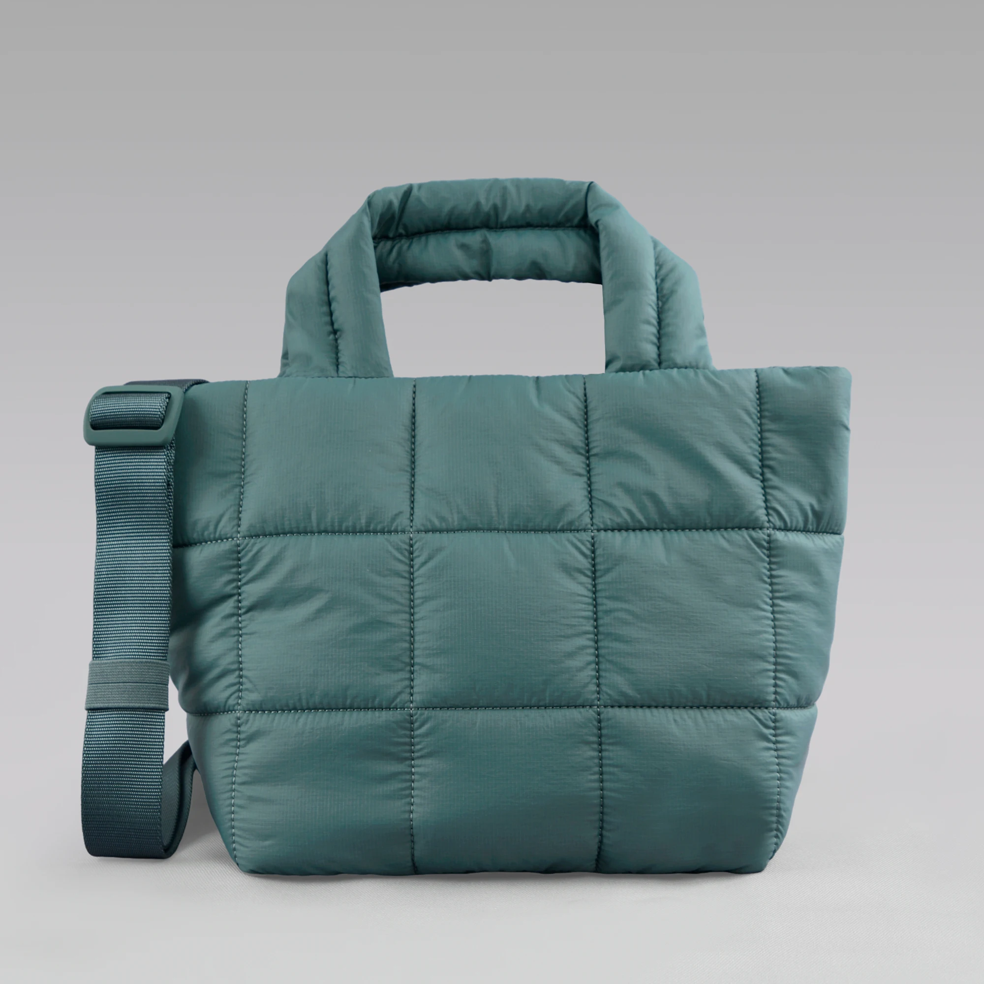 Quilted Grid Puffer Tote Bag - Perfect for Winter Fashion