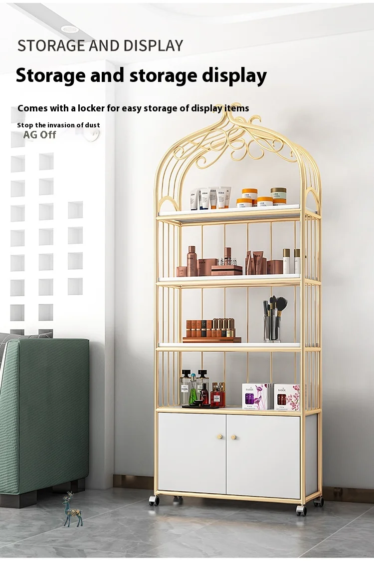 Beauty Salon Product Display Cabinet Storage Rack For Cosmetics Shelf ...