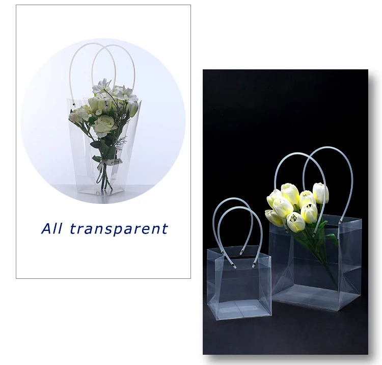 Wholesale Square Large Size PVC Transparent Plastic Bag