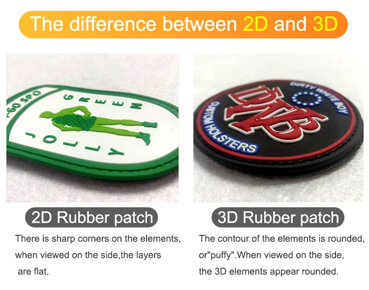 Hat Pvc Patches Custom Logo Heat Press Sew Iron On Embossed Rubber ...