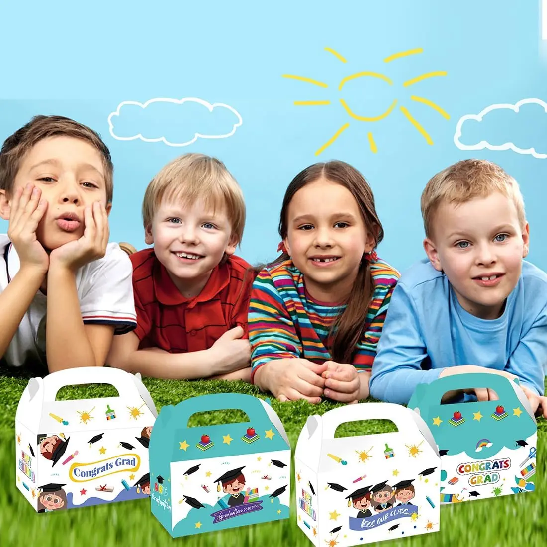12pcs Kindergarten Graduation Gift Boxes Goodie for Cookies Cake Box ...