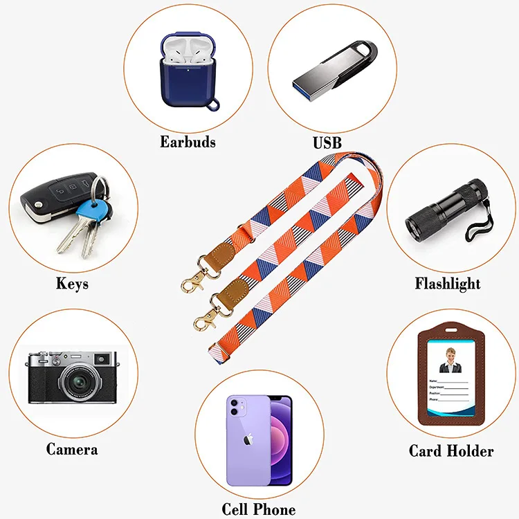 Promotional Universal Polyester Patch Pads Cell Phone Lanyard Crossbody ...