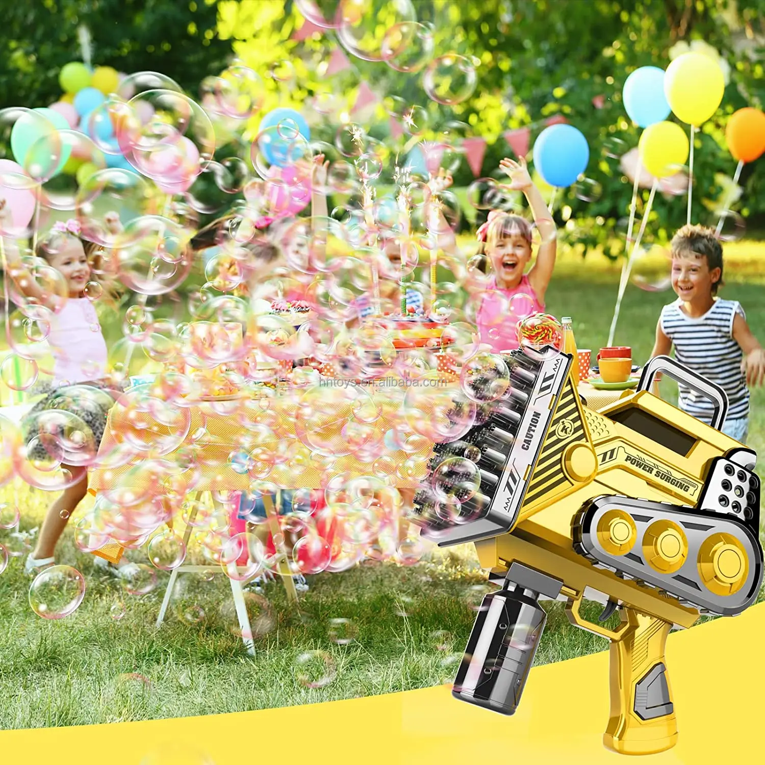 80 Holes Electric Bubble Guns - Fun Summer Toys for Kids
