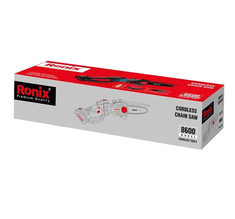 Ronix Rechargeable Lithium Battery Chain Saw High Cutting Efficiency ...