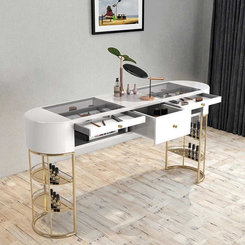 Modern Portable Manicure Salon Furniture Metal Nail Technician Table For Outdoor Use - Buy ...