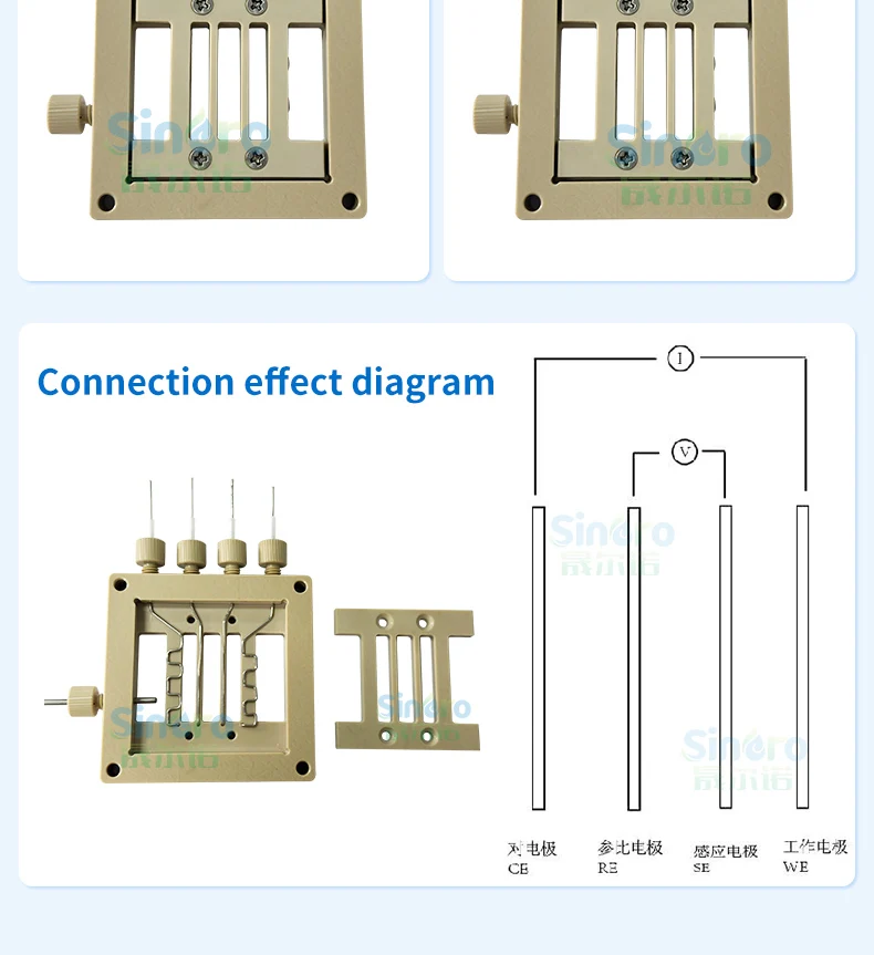 SMP102 Four Electrode Testing Fixture - Ionic Conductivity Device