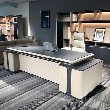 High-level Office Desk Boss Desks E1 Melamine Material Luxury Office ...