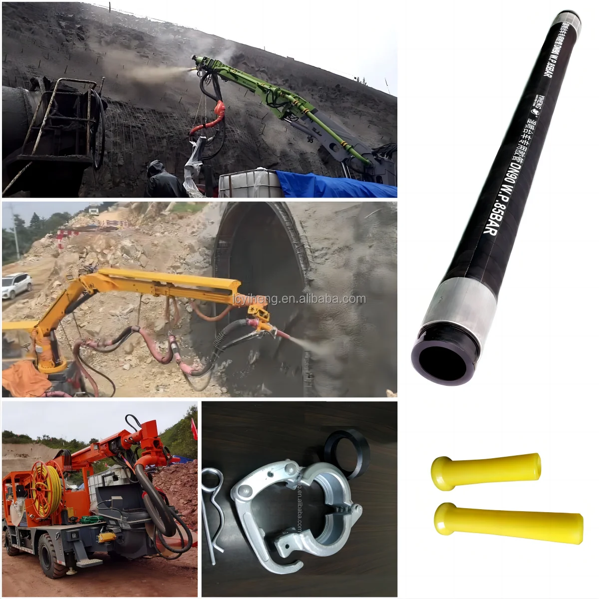 High Pressure Gunite Hose - 85bar, 76mm, 3'' Shotcrete Hose