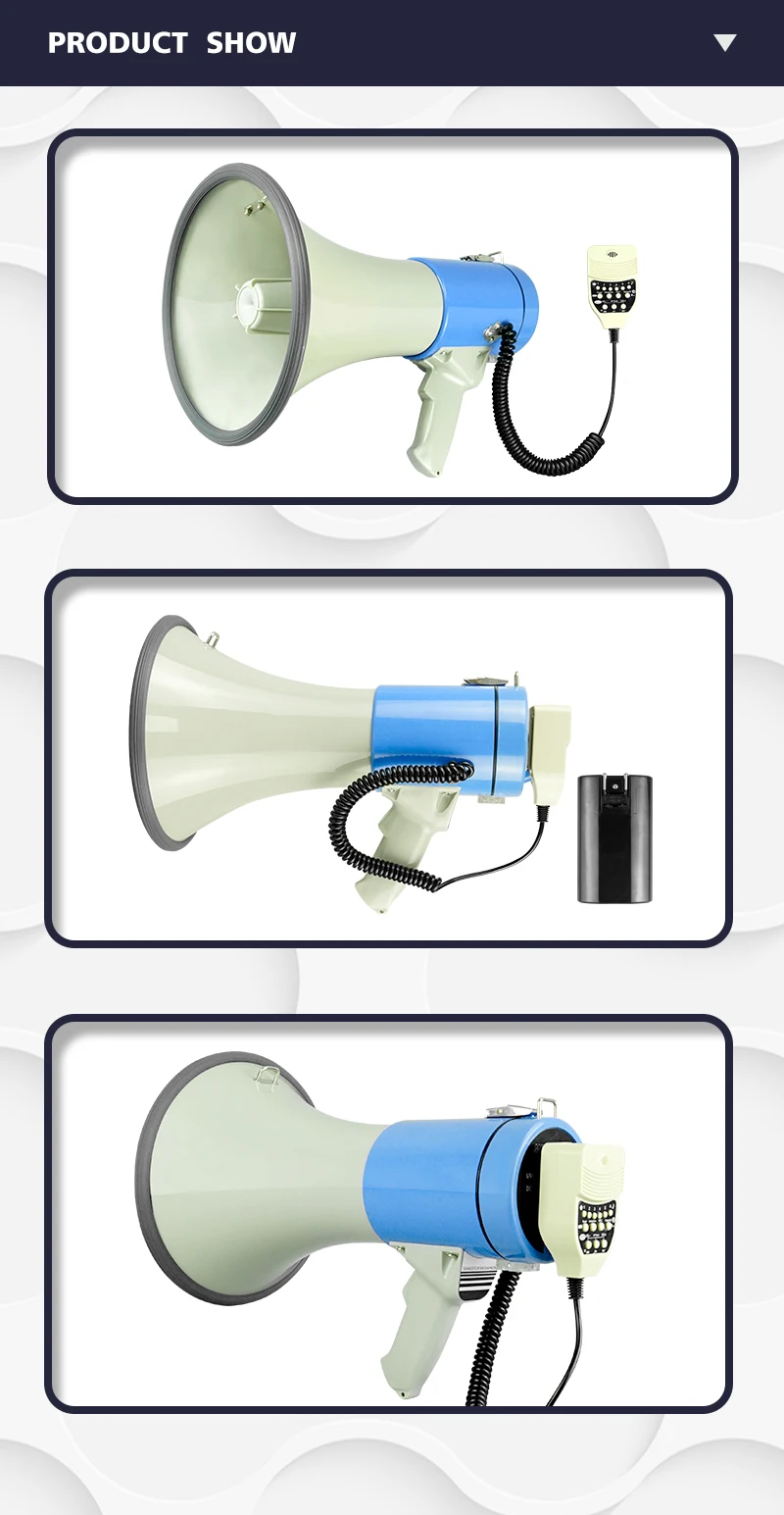 Abs 50w Rechargeable Talk Siren Megaphone 12V With Bt USB SD Plastic ...