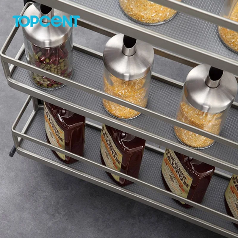 Topcent Kitchen Bottle Pull Out - Efficient Storage Solutions