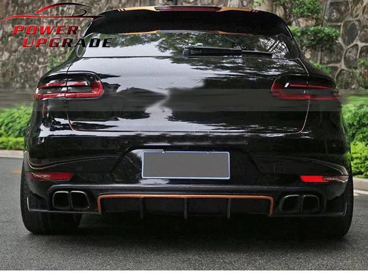 For Porsche Macan Turbo Gts 2014-2017 Carbon Fiber Front Lip Rear ...