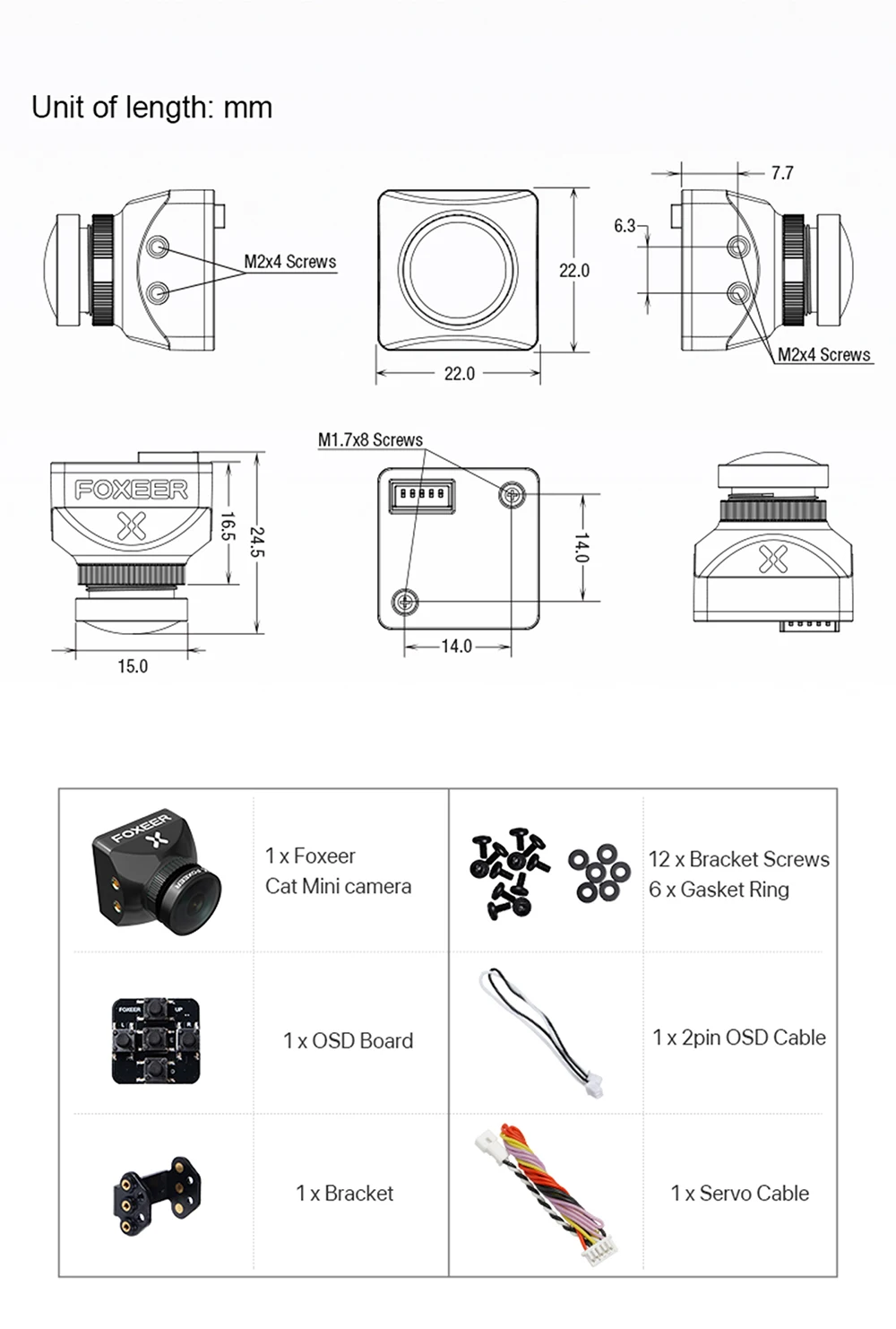 Foxeer Cat 3 Micro/mini FPV Cameras - Low Latency & Noise