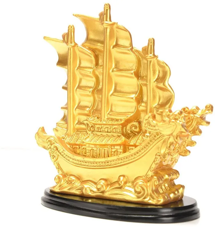 Sailing Ship Statue Feng Shui Decor for Fortune, Wealth and Prosperity ...
