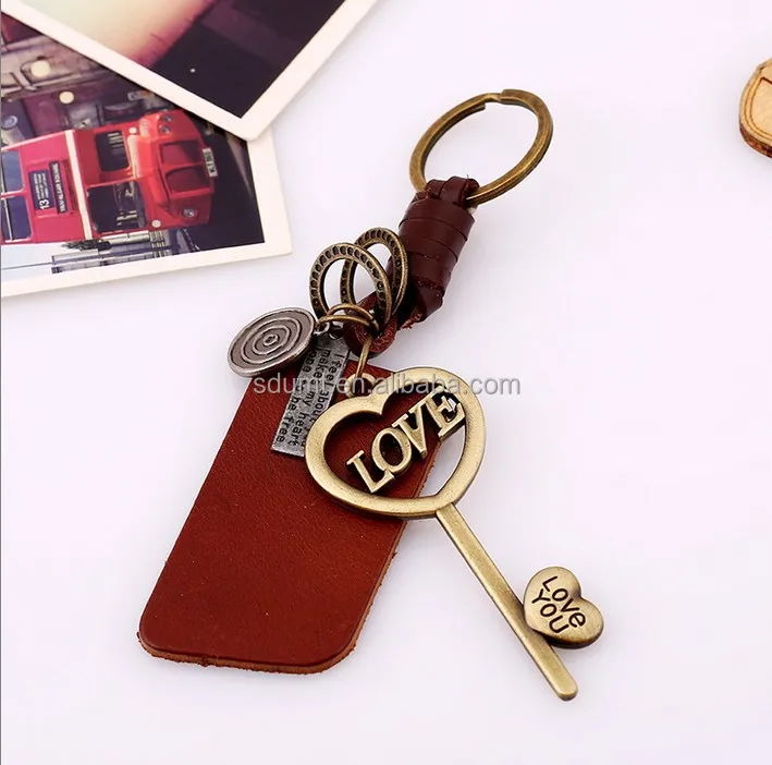 Hot Selling Keychain Punk Style Hand Woven Small Gift Men's Retro Alloy ...