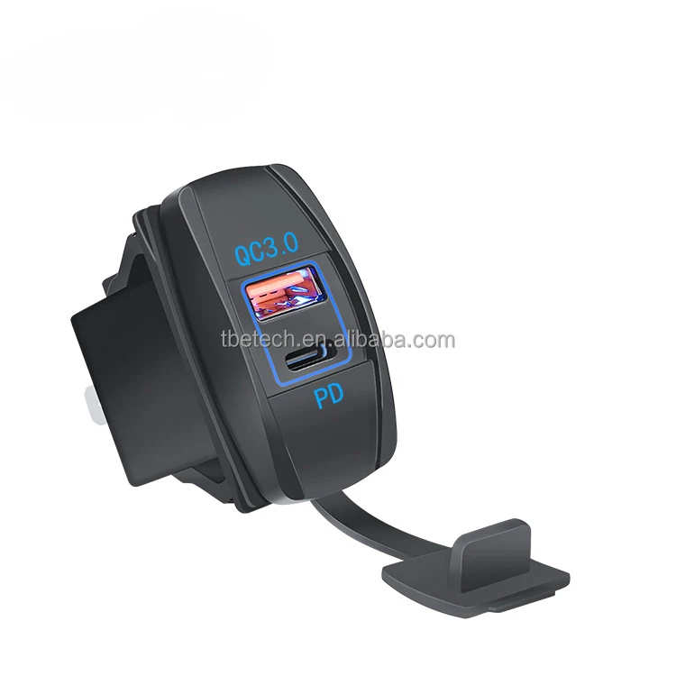 Universal QC 3.0 PD Fast Charging Car USB Socket Fast Charger Port for ...