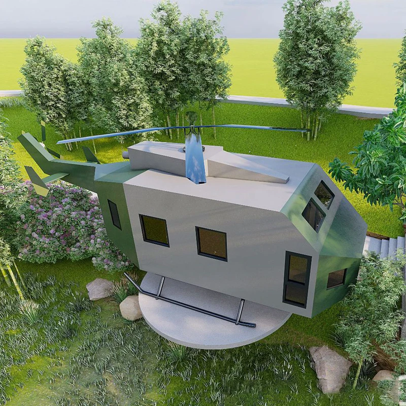 Outdoor Helicopter Cabin Style Homestay Tourist Attractions Homestay ...