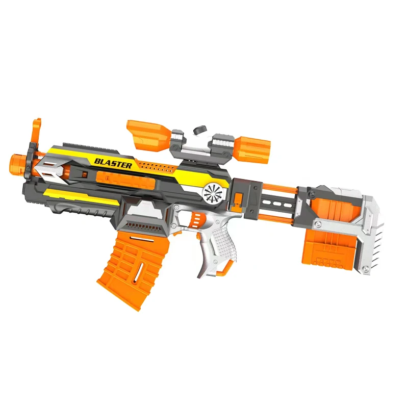Motorized Blaster Toy Gun Electric Automatic Shooting Toys Soft Bullet ...