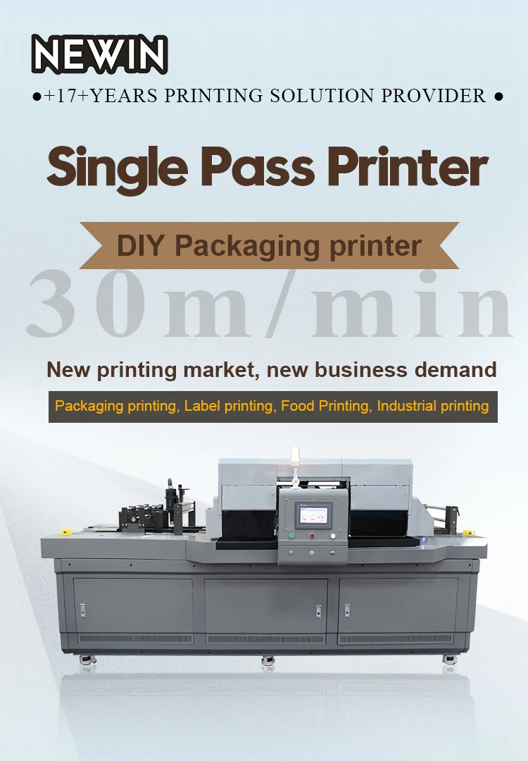 Single Pass Direct to Packaging Digital Inkjet UV Printer