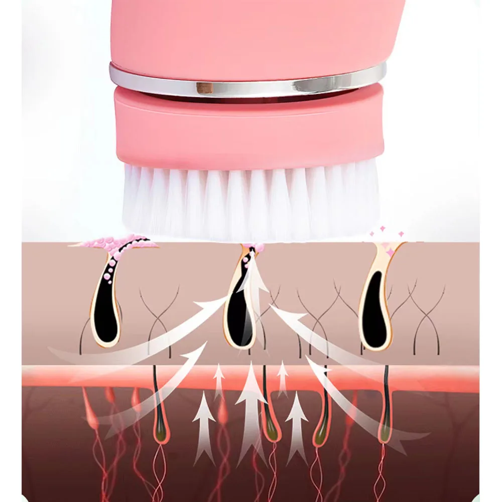 4 In 1 Face Cleaner Brush Deep Cleansing Skin Care Electric Face ...