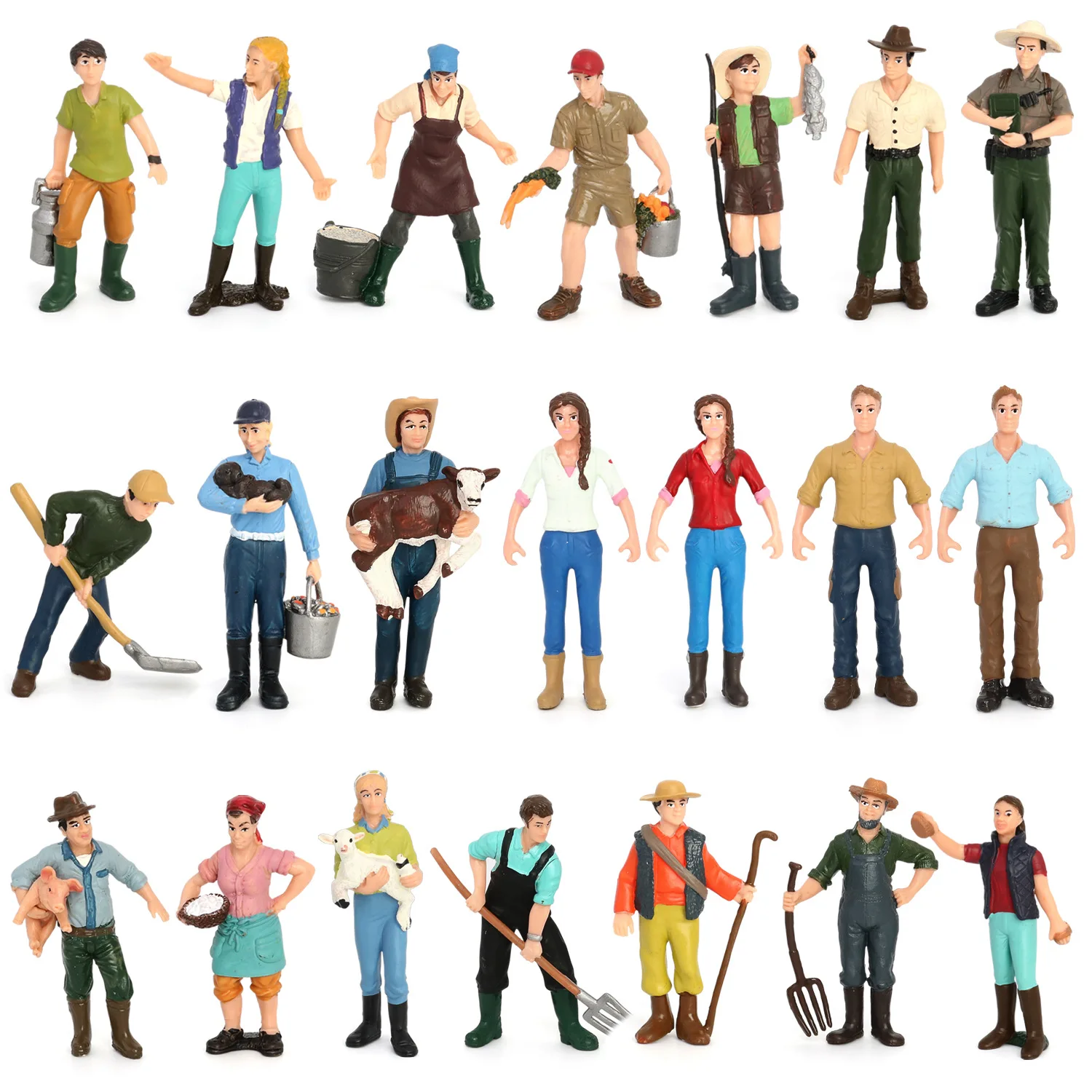 Painted Farmer - Little Human Figures for Kids & Education