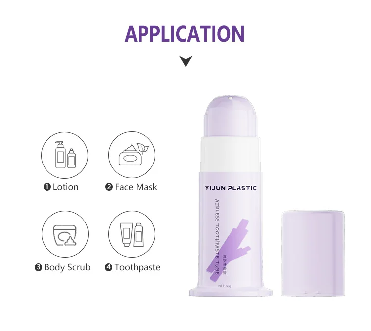 Biodegradable Toothpaste Tubes 60ml 80ml 100ml Aluminum Eye Cream Tube Packaging Screen Printing