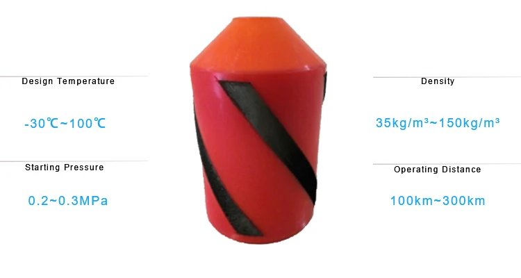 High Density Bare Foam Pig Red Polyurethane Fully Coated Polly Pig with ...