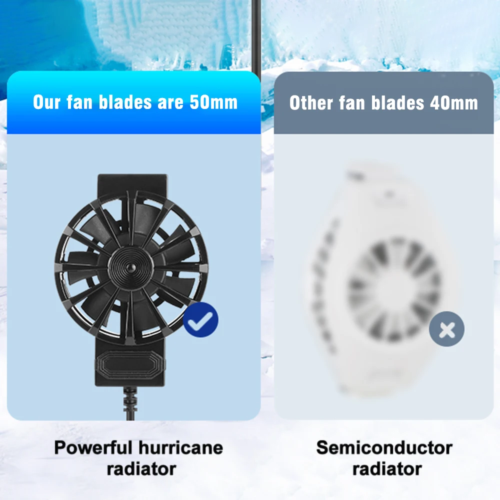 Cooling Fan Cell Phone Radiator - Ideal for Gaming & Videos