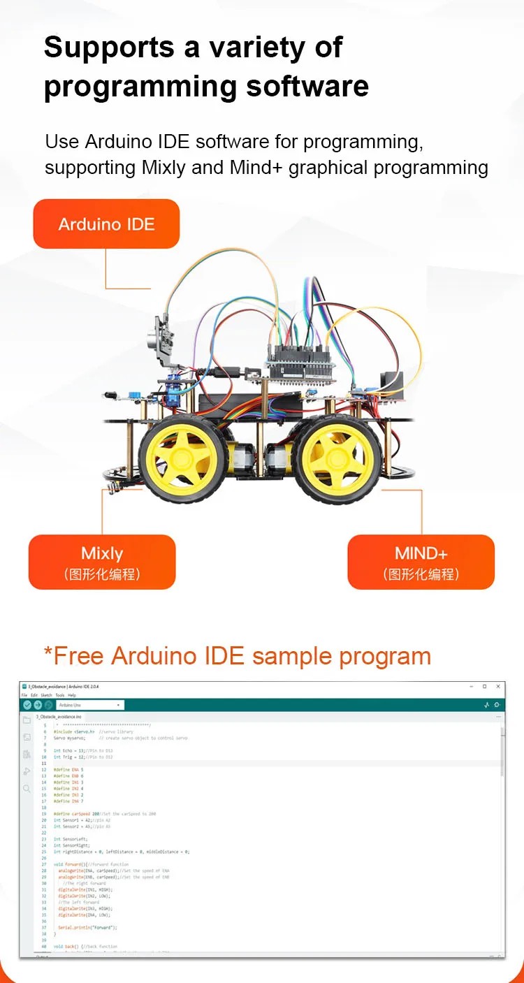 4wd Smart Car Programming Code Educational Steam Intelligent ...