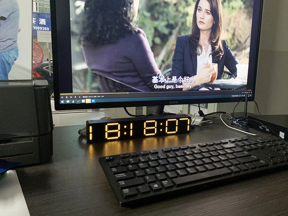 LED Desk Clock with Perpetual Calendar - Silent & Smart