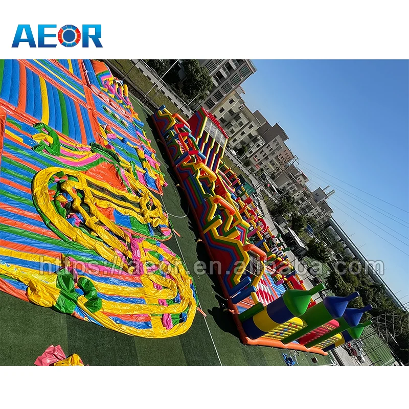 Bounce House Giant Inflatable Theme Park with Obstacle Courses