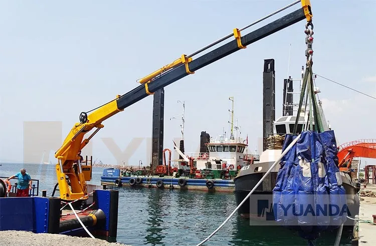 Small Telescopic Davit Crane for Ship Loading - Remote Control, 360 ...