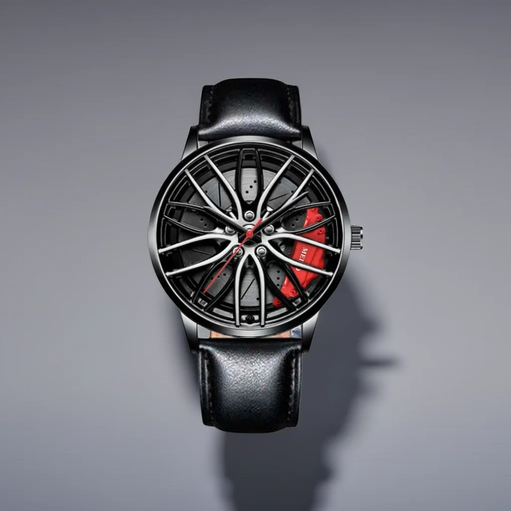 Custom Logo The Roulette 3d Sport Alloy Car Wheel Watch Rim Car Watch ...