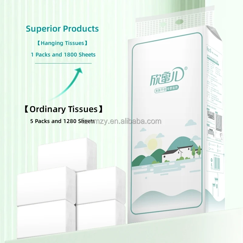 Hanging Facial Tissue Paper Bottom Extraction,2-4 Layers,Customized ...