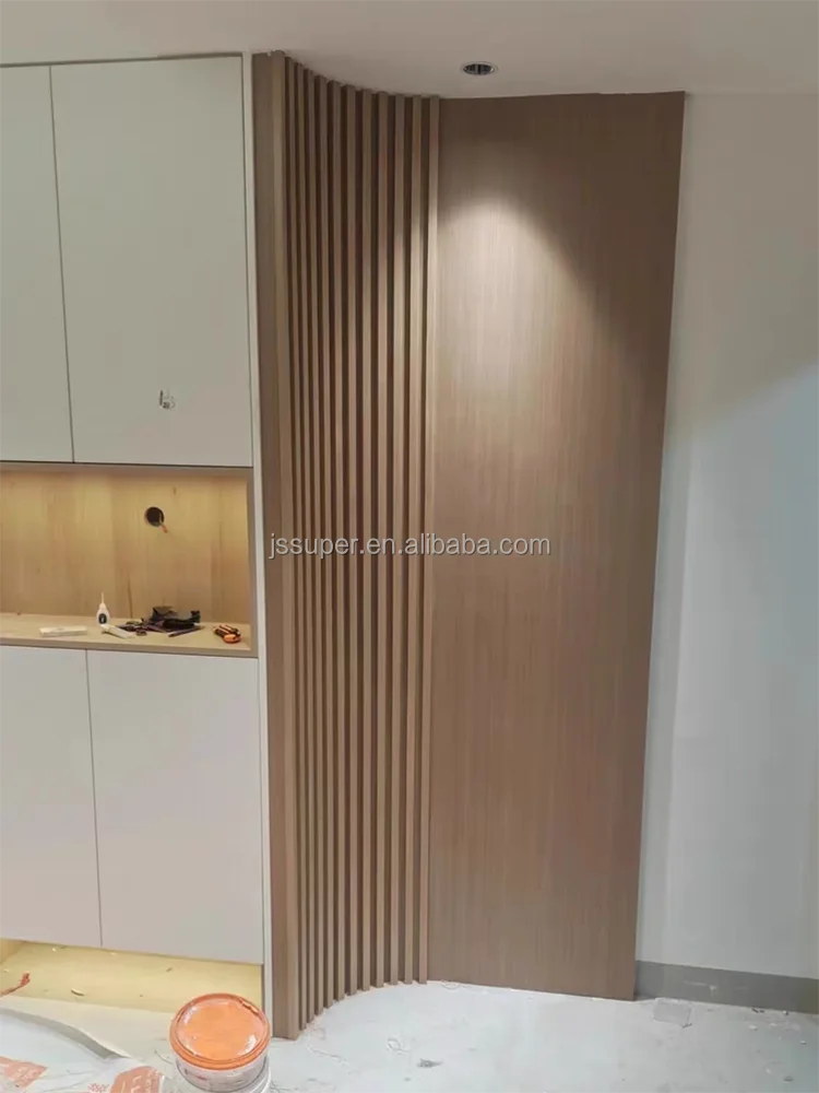Solid Wooden Slat Rotating Grille Wall Panel - Durable & Stylish