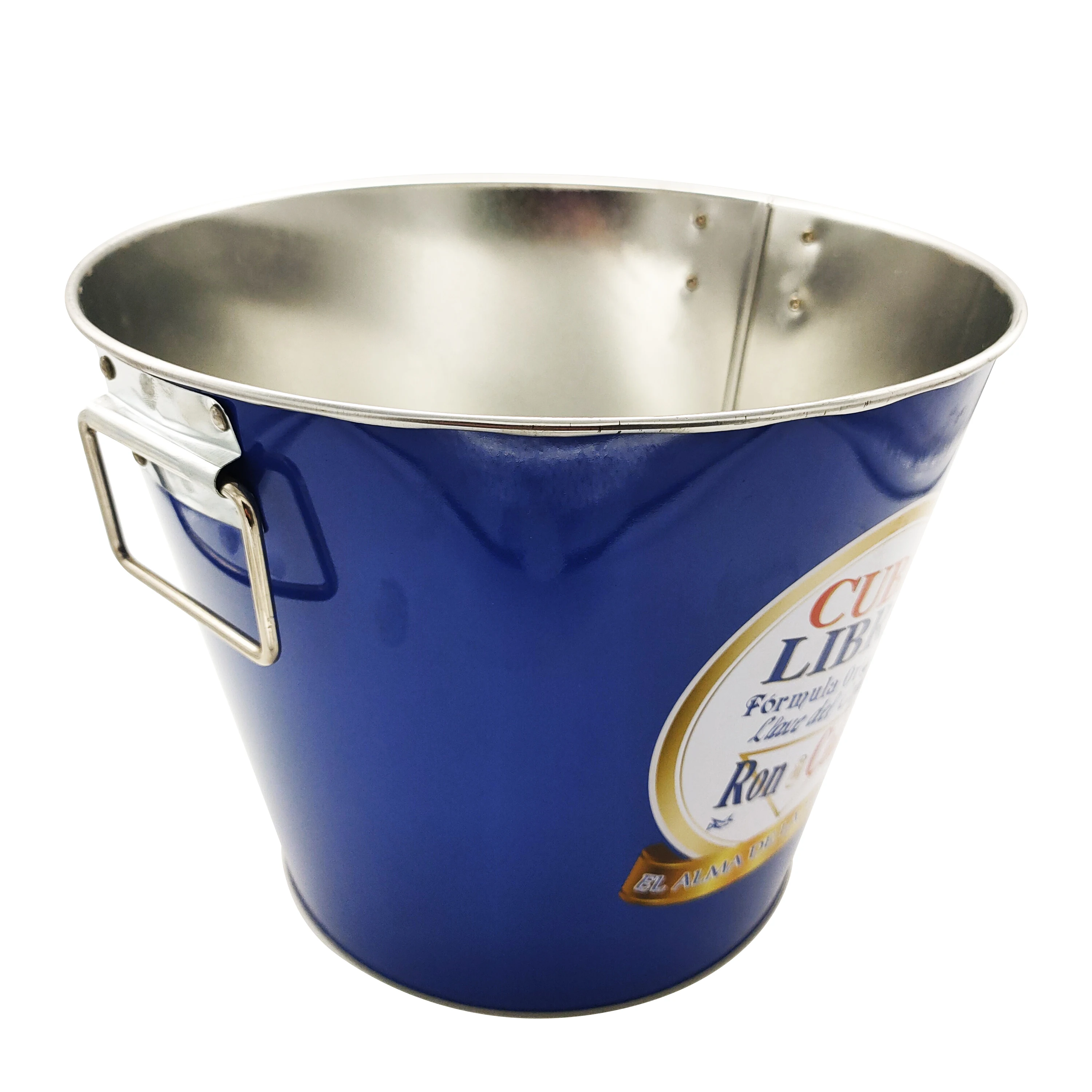 Customized Logo Galvanized Metal Ice Tin Bucket Iron Tinplate Popcorn ...