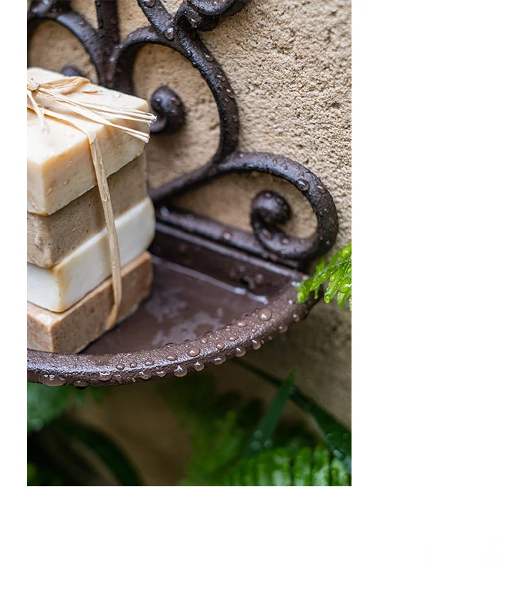 Cast Iron Crafts Hook Wrought Iron Bird Food Bowl Soap Box Storage Box ...