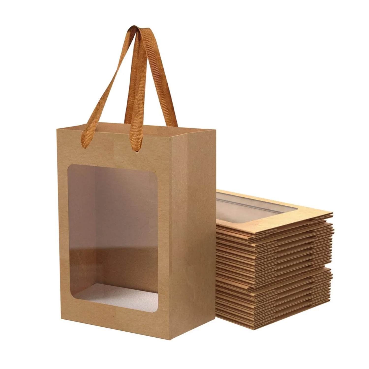 Customizable Gift Bag With Transparent Window Suitable For Holiday ...