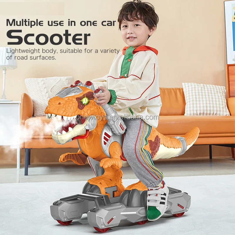 Freewheel Ride Car Animal Electric Dinosaur Ride On Toy With Spray ...