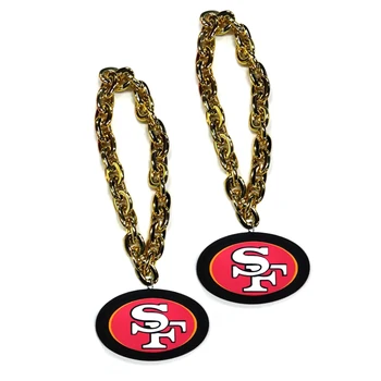 In Stock! 3d Nfl Football Fans Necklace Niners Eva Foam 49ers Chain ...