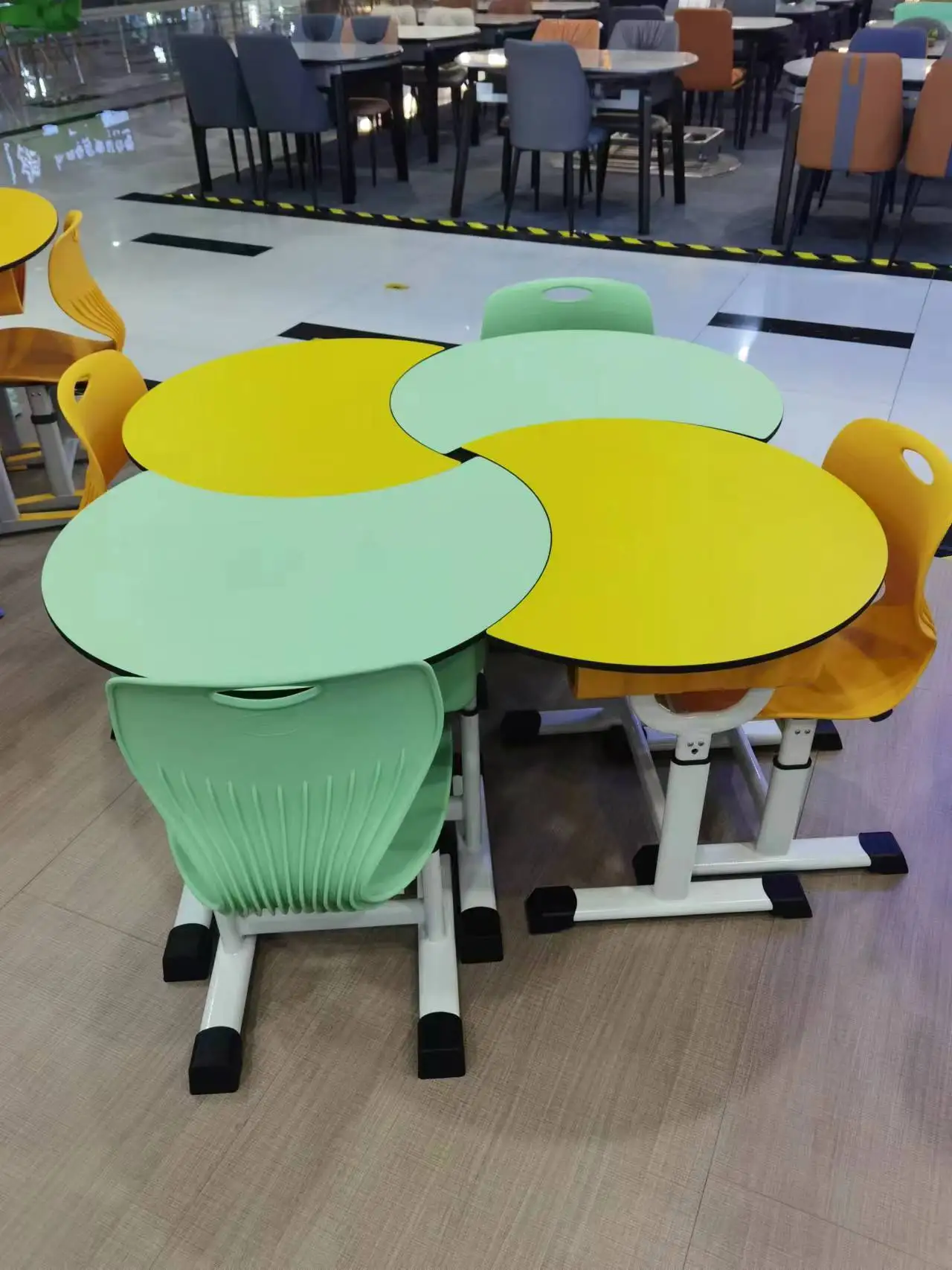 COMNENIR Multi Function Collaborative School Tables and Chairs Height Adjustable Modern and ...