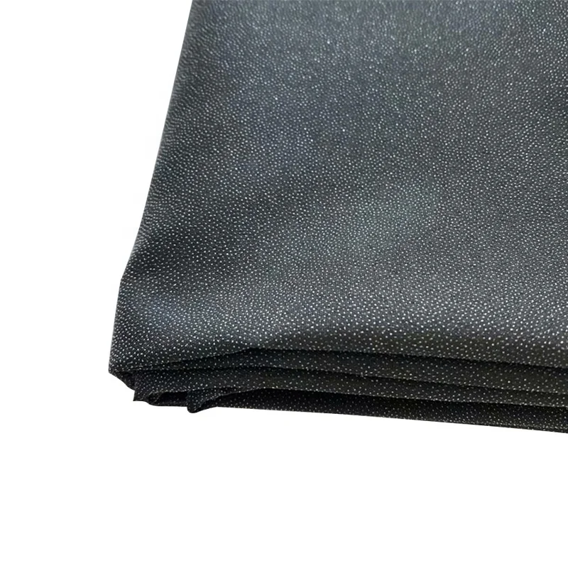 30D 50D 75D Micro Dot Waterjet Plan Twill Polyester Fusing Woven Interfacing Fabric Fusible ...