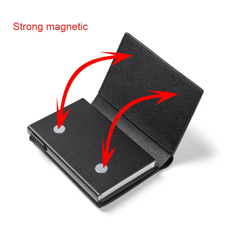 Custom Modern Smart Wallet - Magnetic RFID PU Leather