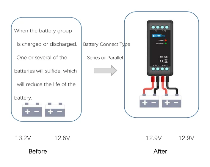 Heltec Balancer Voltage Controller Battery Equalizer Batteries Balance ...